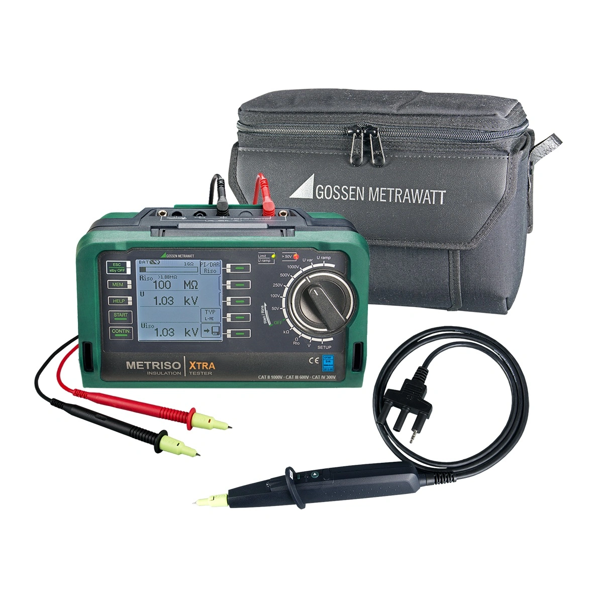 Gossen Metrawatt Metriso Xtra Isolationsprovare upp till 1000V - Set ...