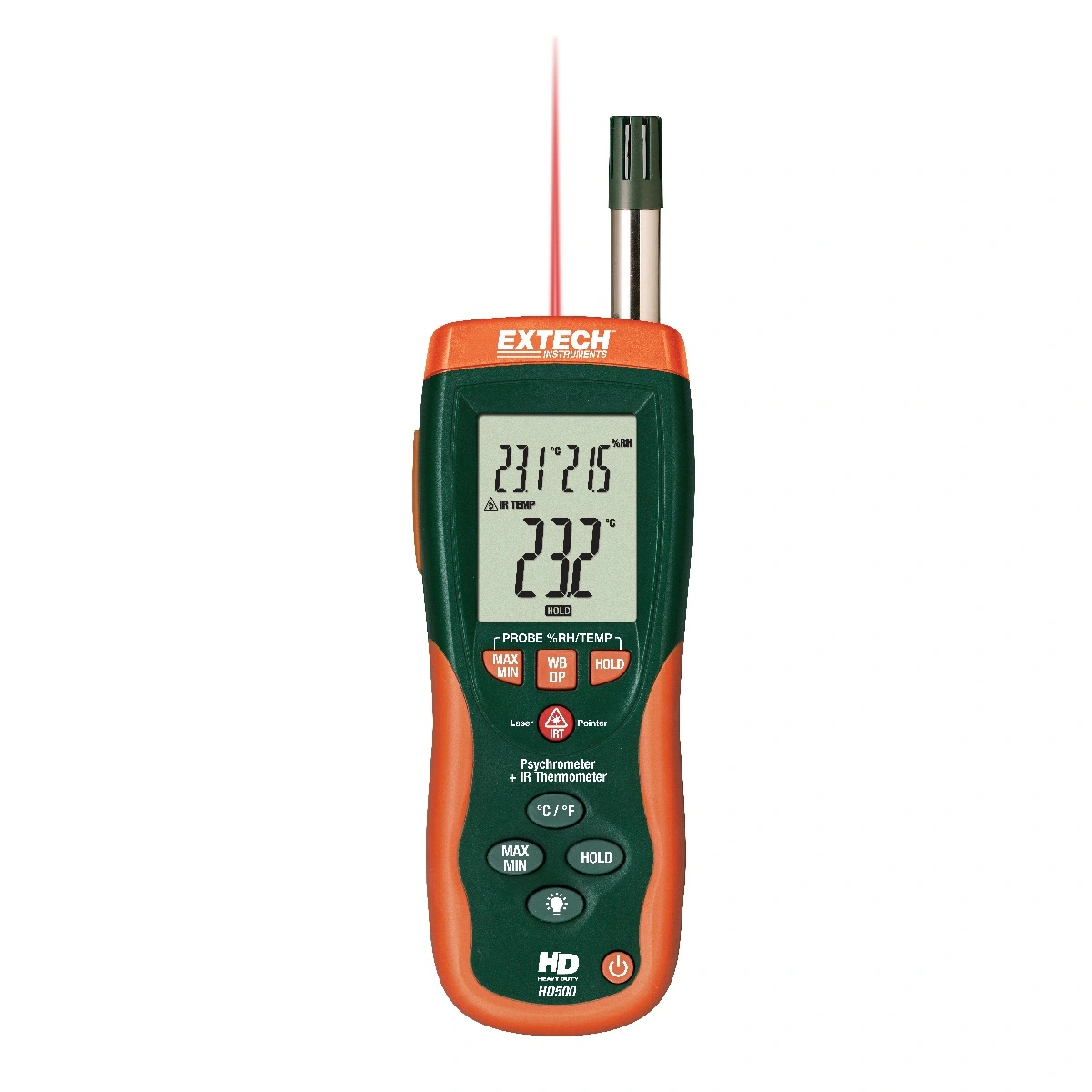 EXTECH HD500 - Psychrometer med infraröd termometer | Köp på Beving.se