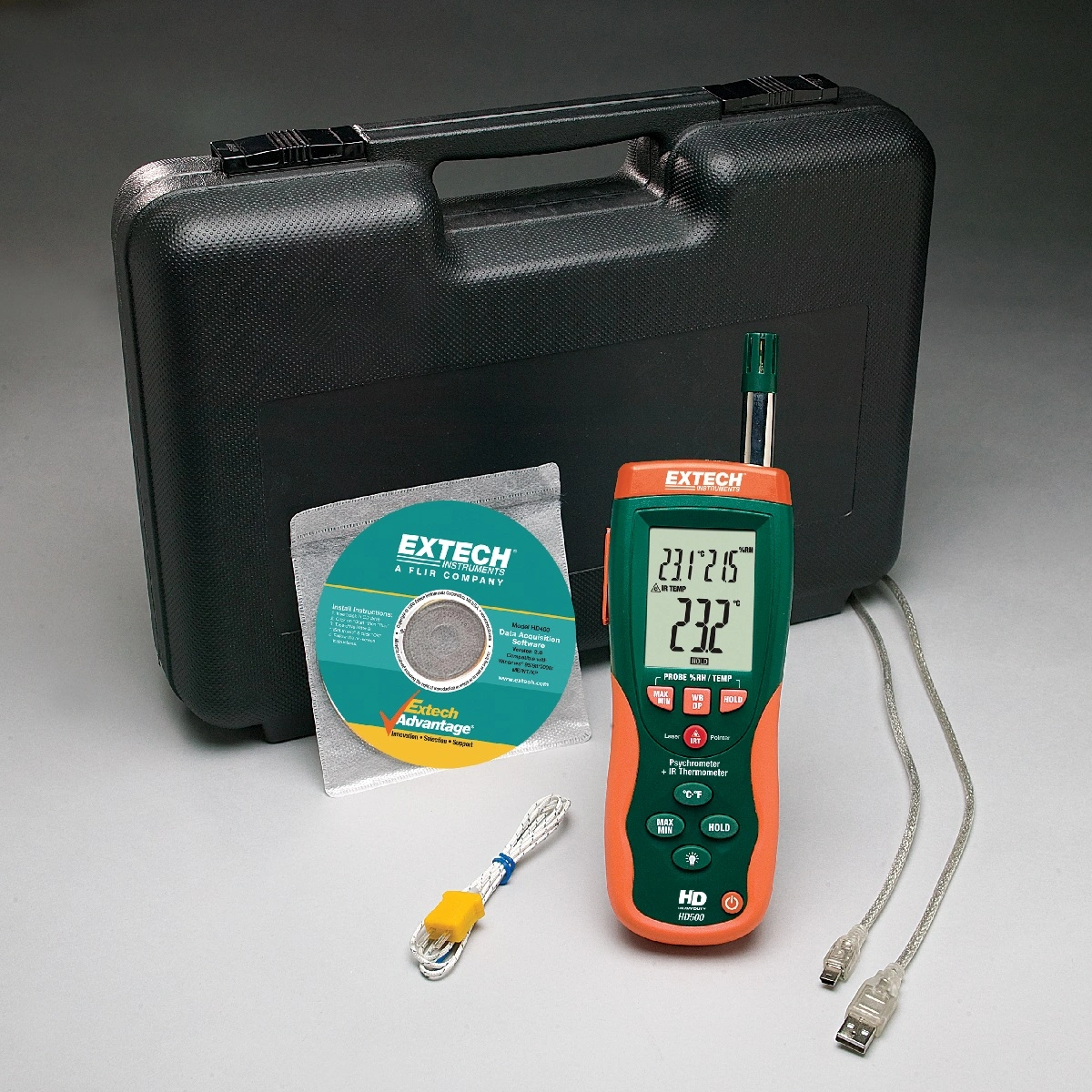 EXTECH HD500 - Psychrometer med infraröd termometer | Köp på Beving.se
