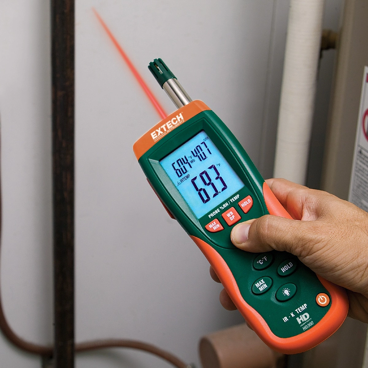 EXTECH HD500 - Psychrometer med infraröd termometer | Köp på Beving.se
